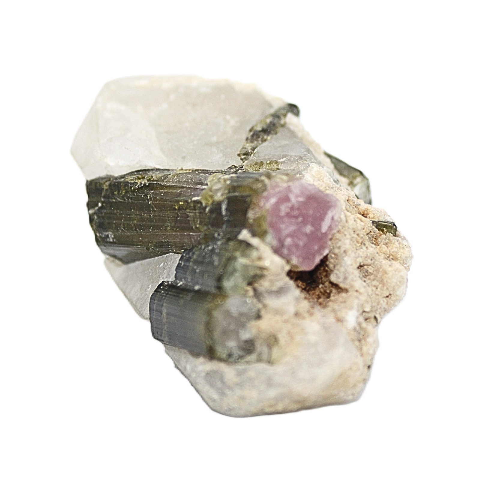 Tourmaline Melon d’eau sur Quartz – 143 g - Kaizen Magazine